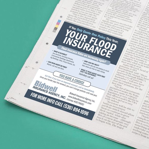 Print Ad: Eye-catching print ad for flood insurance in the U.S ...