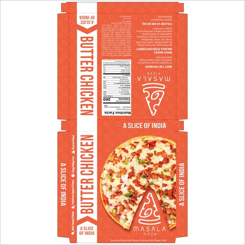 Designs | Masala Pizza Frozen Box - Indian Pizza | Product packaging ...