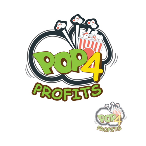Designs | "Pop4Profits" Logo Design - Clusters Popcorn Fundraising ...