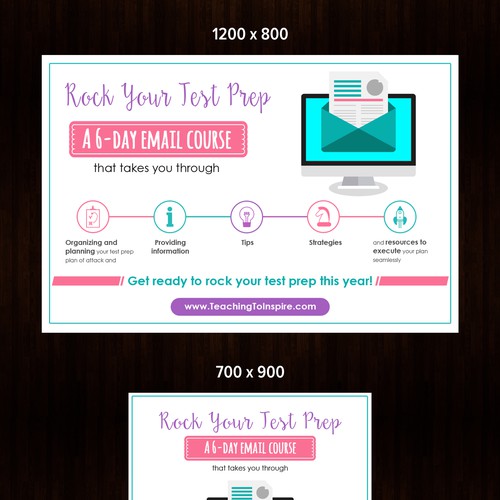 Create graphics for a test prep email course for educators | Other ...