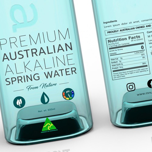 ALKALINE Bottle Water Design | Product label contest