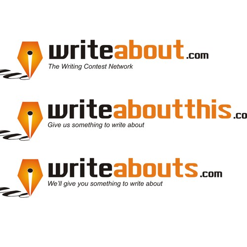 Logos for WriteAbout.com - Writing Contest Network | Logo design contest