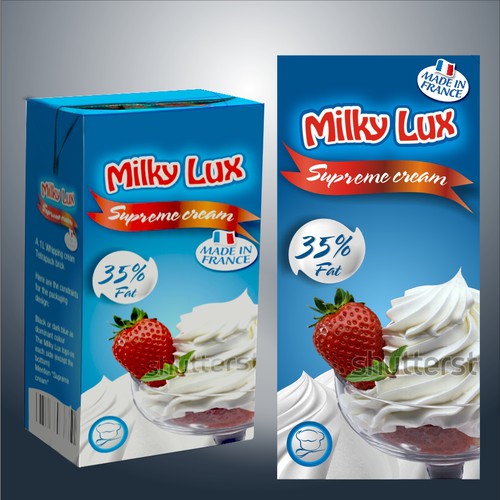 Packaging of Whipping cream 1L tetrapack brick | Product packaging contest