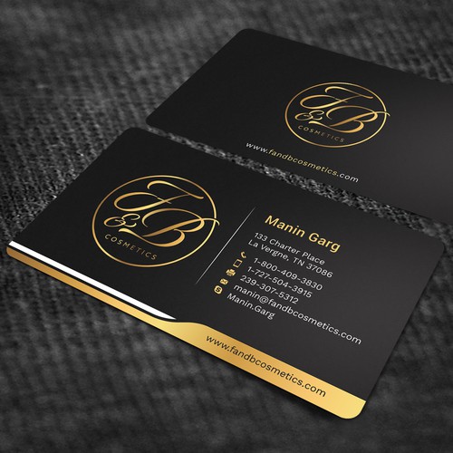 Designs | Black & Metallic Gold Business Cards | Business card contest