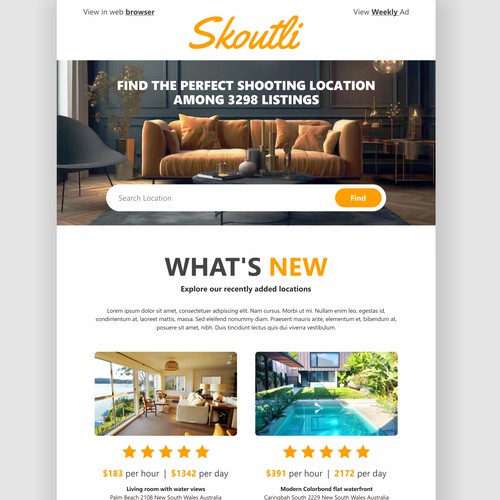 Designs | Beautiful newsletter for content creators | Email contest