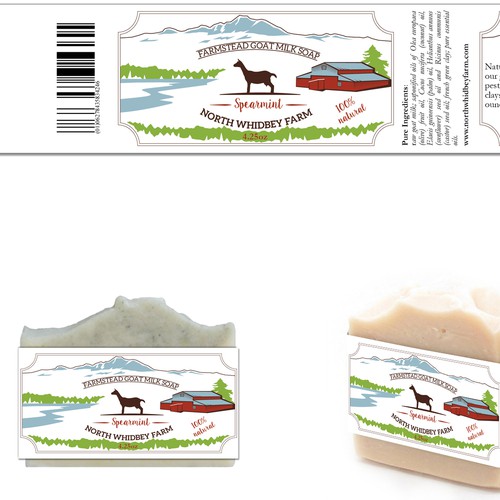 Create a striking soap label for our natural soap company with more ...