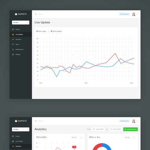 Design a fresh Analytics Dashboard (Desktop / Web-App) | App design contest