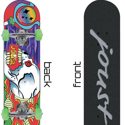 Create an epic skateboard design themed on videogames | Illustration or ...