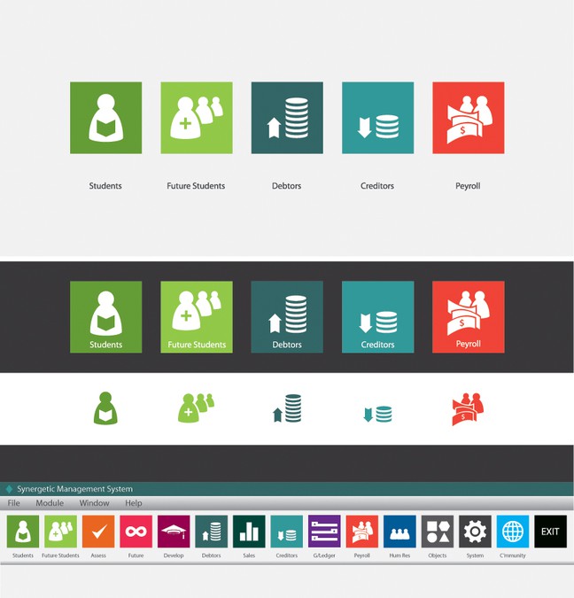 ** REVISED** Sample set of icons for Synergetic School Management ...
