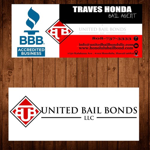 Creative eye catching business card design for bail bonds company ...