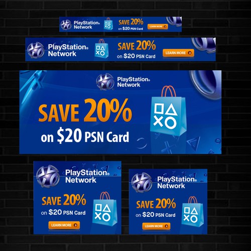 Create Playstation Network $20 Card Banners | Banner ad contest