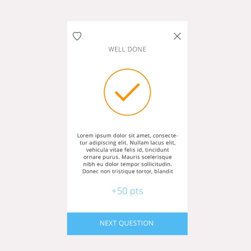 Create UI for a Health Awareness Quiz app | App design contest