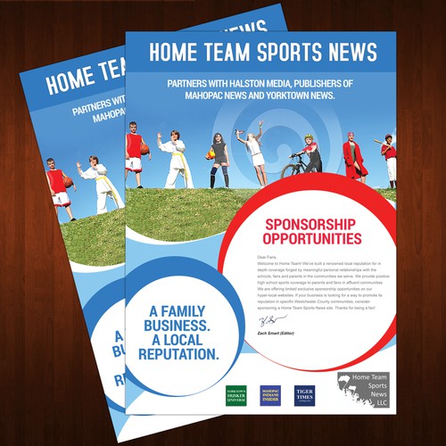 Create a Sponsorship brochure for a local sports news outlet | Postcard ...
