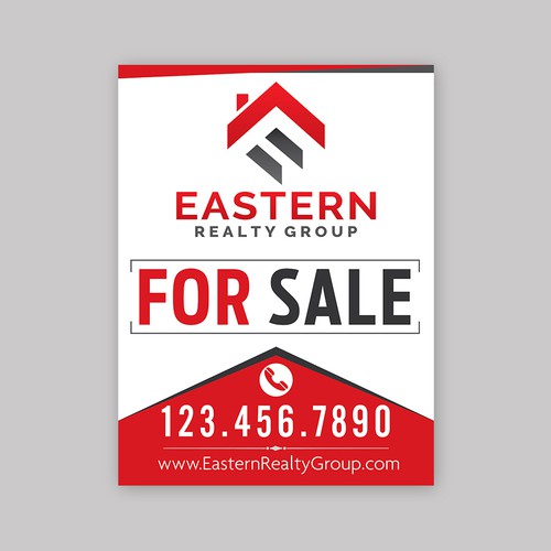 Eye catching and easy to read real estate lawn sign | Signage contest