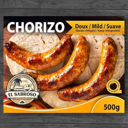 Designs | Labels for Chorizo EL Sabroso, from Latin America | Product ...