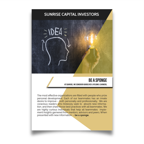 Design Core Value Posters for Real Estate Investment Firm | Poster contest