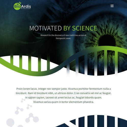 Designs | Vibrant website design for biotech | Web page design contest