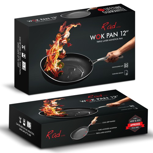 Design a CLEAN, RAD Box for a Saute/Wok Pan | Product packaging contest
