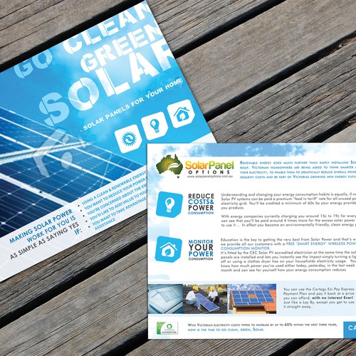 Solar Panel Options Brochure Design | Print or packaging design contest
