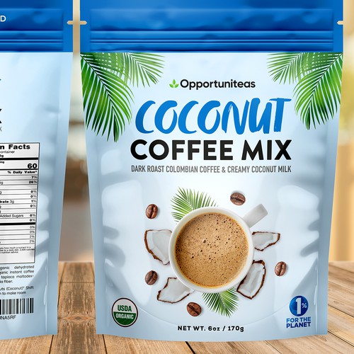 Designs | Design organic coconut coffee mix packaging | Product ...