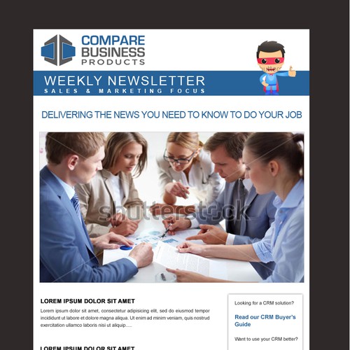 Designs | Create a clean, modern newsletter for a business technology ...