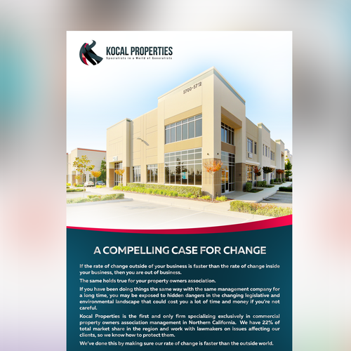 Sleek and professional 6"x 9" flyer for property management company ...