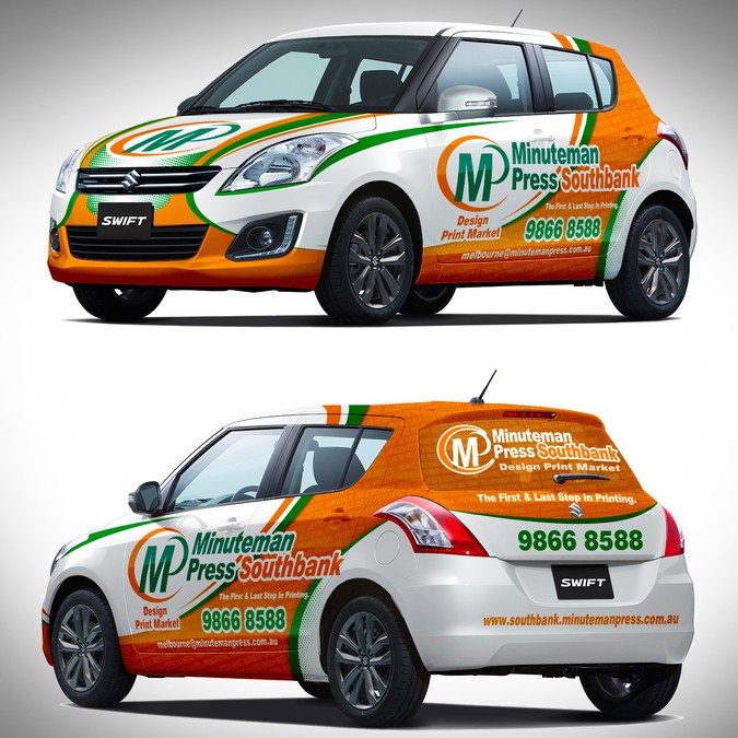 White Suzuki Swift Wrap | Car, truck or van wrap contest