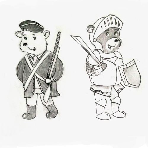 Teddy bear character - tough but snuggly - for cartoons and stuffed ...