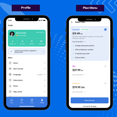 Professional financial app design | App design contest | 99designs