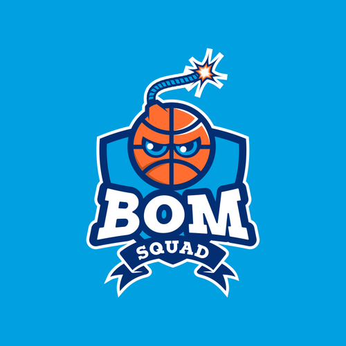 Create a fun company basketball team logo - Bom Squad | Logo design contest