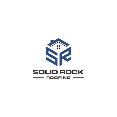 Solid rock roofing logo | Logo design contest | 99designs