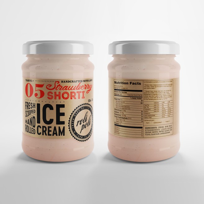 Ice Cream Jar Labels | Product label contest