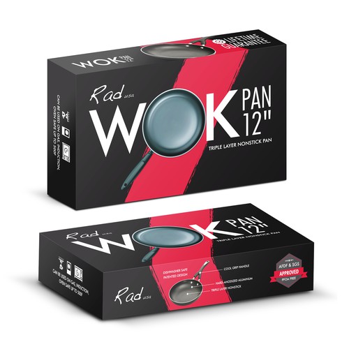 Design a CLEAN, RAD Box for a Saute/Wok Pan | Product packaging contest