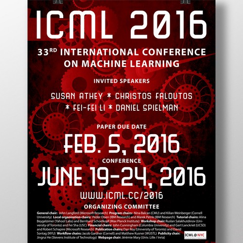 Design a poster for the 33rd International Conference on Machine ...