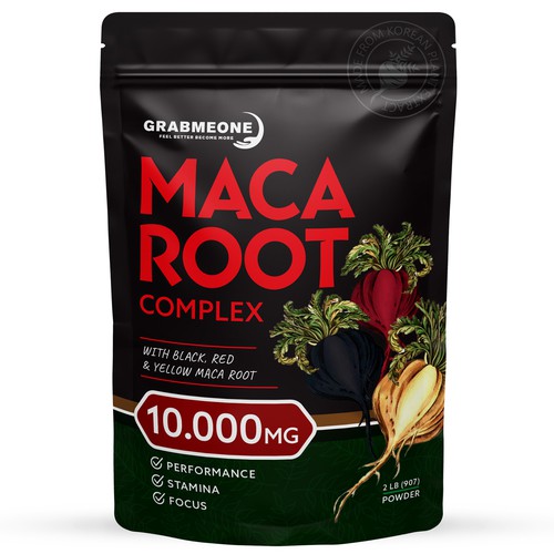 Designs | Design Stunning Maca Root Supplement Label for Pouch ...