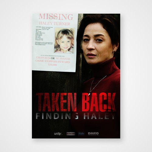 create a poster for an intense thriller about a kidnapped daughter ...