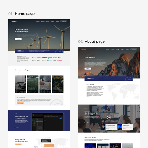 Designs | Website redesign for SaaS company in ESG field | Web page ...