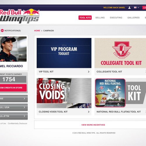 Design Needed for Internal Red Bull Website | Web page design contest