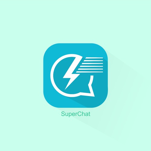 Design an icon for "SuperChat," a real Universal Messaging App that ...