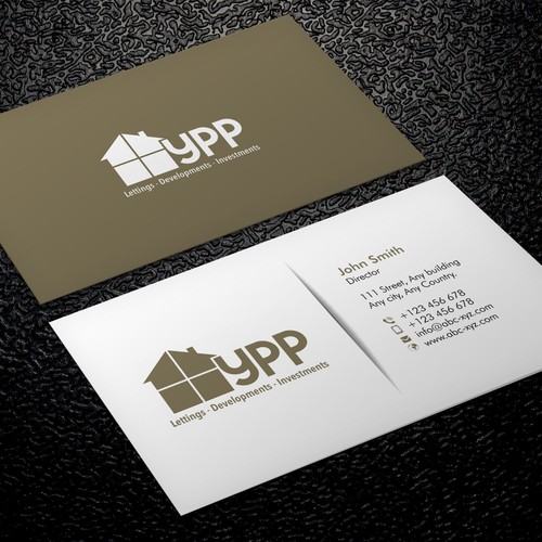 Property development and Investments Company business card | Business ...