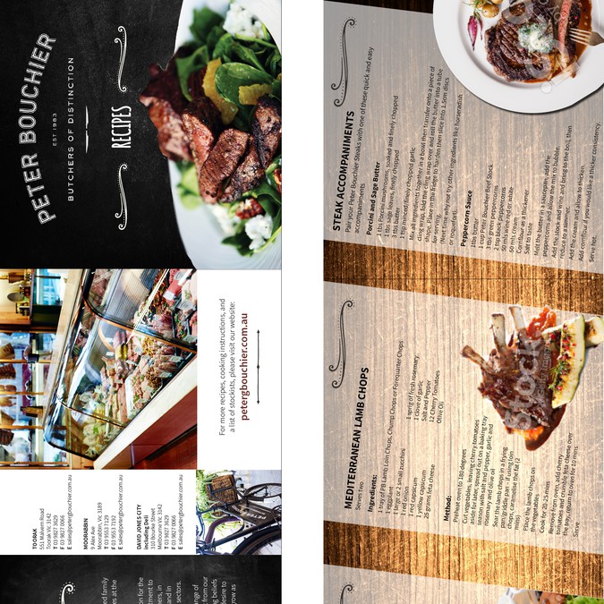 Create a recipe brochure for Peter Bouchier - Butchers of Distinction ...