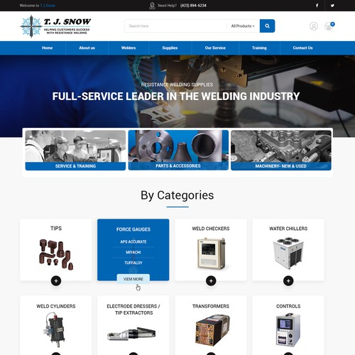 Designs | Fresh E-Commerce site for Welding Distributor | Web page ...