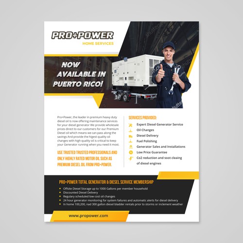 Flyer for generator home services flyer | concurso cartão postal, flyer ...