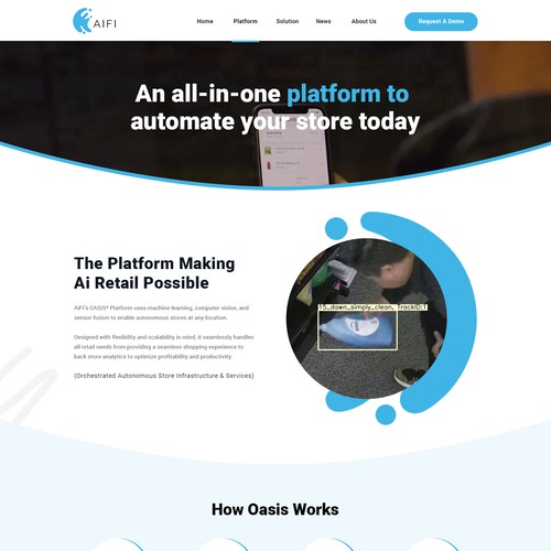 Designs | AiFi Website Redesign - Design/Layout Only (No Coding) | Web ...