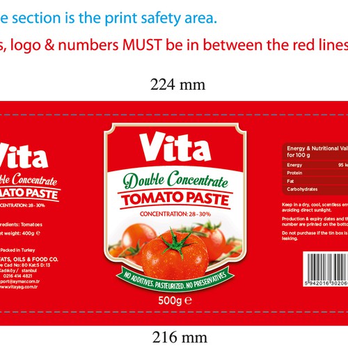 product packaging for Tomato Paste Design | Product packaging contest