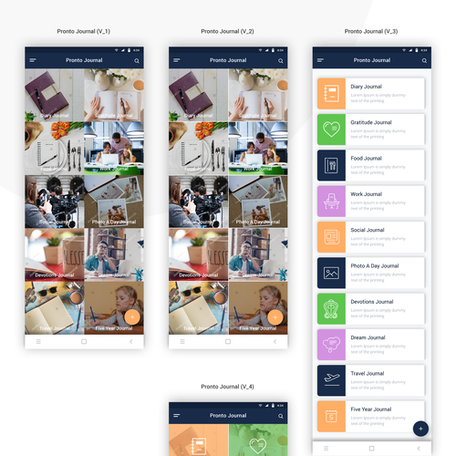 Design Android Journal App that support Multiple Journals | App design ...