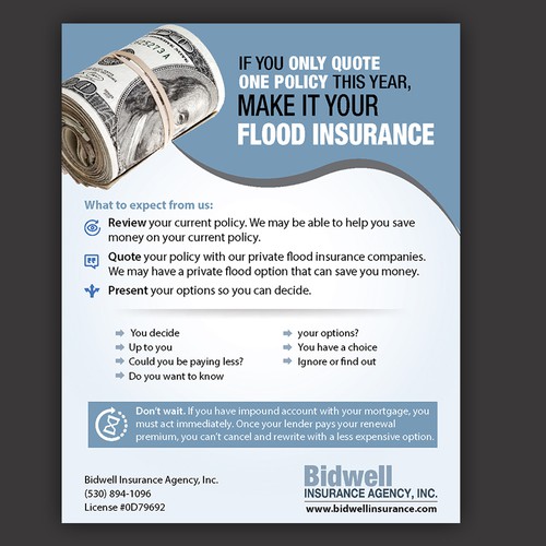 Print Ad: Eye-catching print ad for flood insurance in the U.S ...