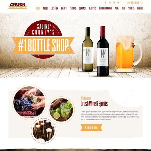 Newly opened liquor store needs a brand defining website | Web page ...