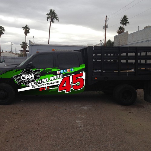 Create a "NASCAR" style design of vinyl wrap for fleet vehicles ...