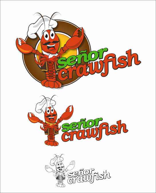 A RED crawfish in a sombrero | Logo design contest